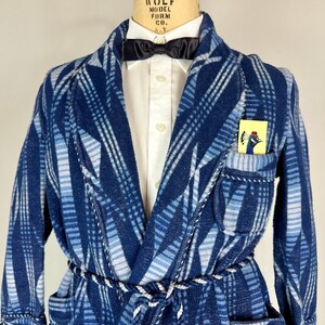 1920s Cuddle up Beacon Robe Vintage 20s Blue Tones and White Deco ...