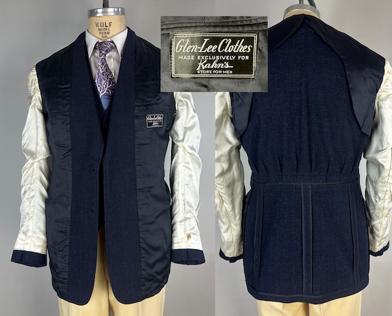 1930s Shadow Plaid Belted Back Suit | Vintage 30s Two… - Gem