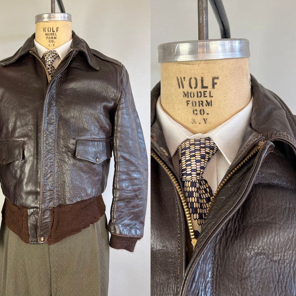 Ww2 Leather Bomber Jacket - Etsy
