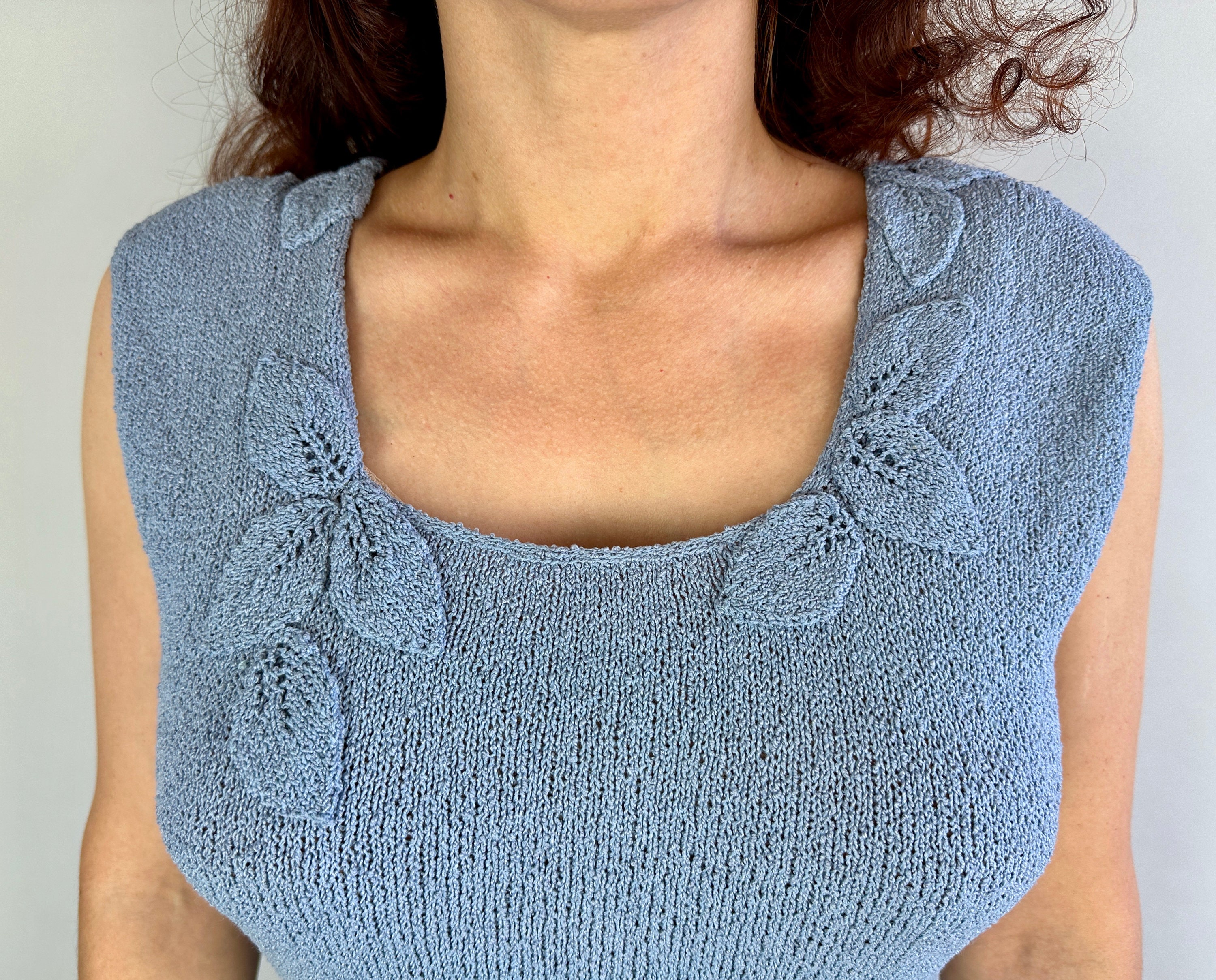 1940s Sassy Sashay Dress Set | Vintage 40s Powder Blue Wool Boucle Knit ...