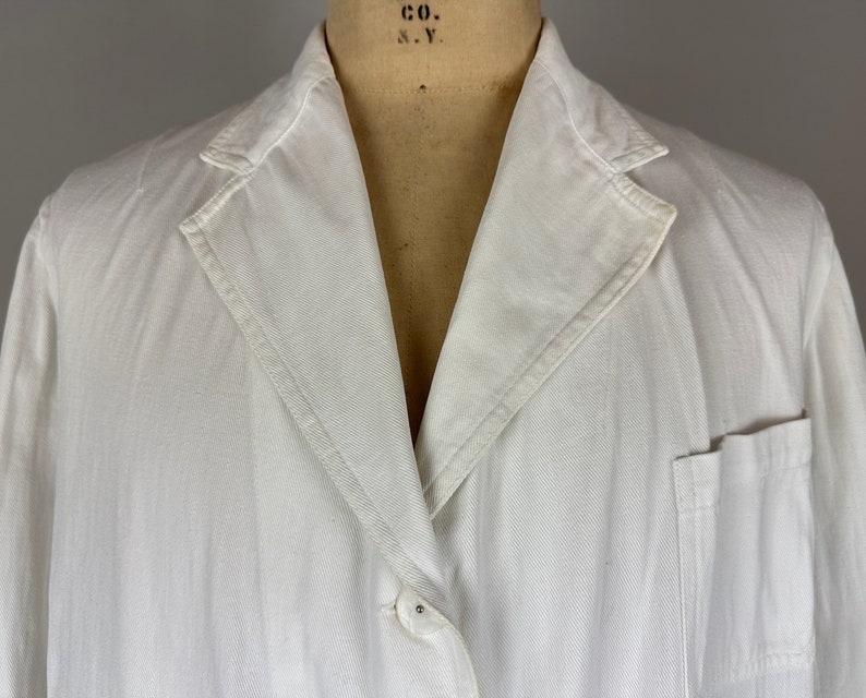 1920s Dapper Doctor Duster Coat | Vintage Antique 20s White Cotton ...