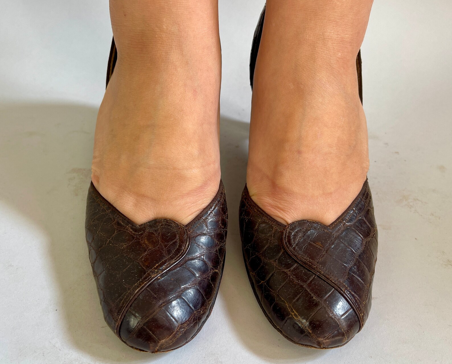 1940s Regal Reptile Pumps Vintage 40s Natural Brown - Etsy