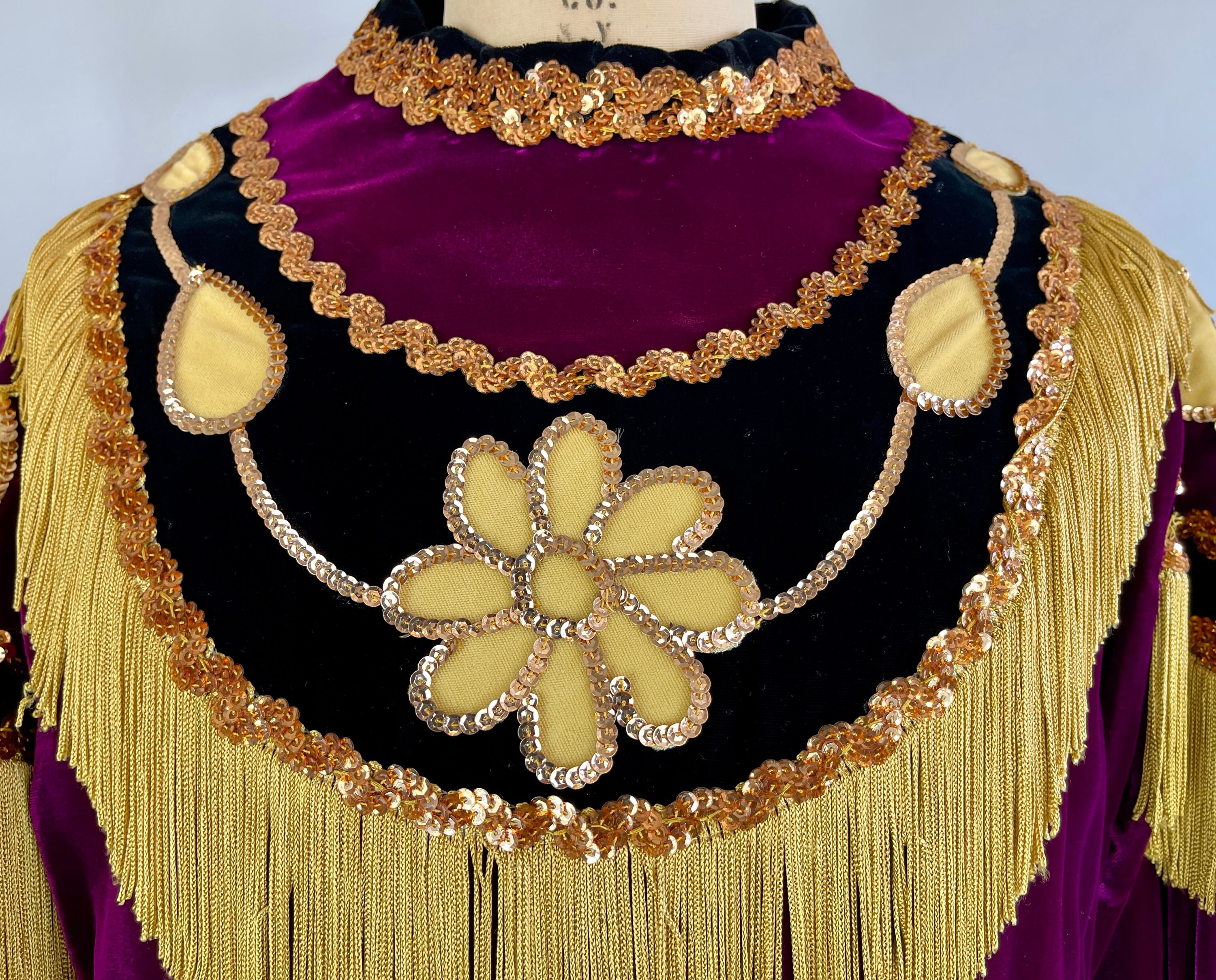 1950s Odd Fellows Ritual Garb | Vintage 50s Purple Gold and Black Rayon ...