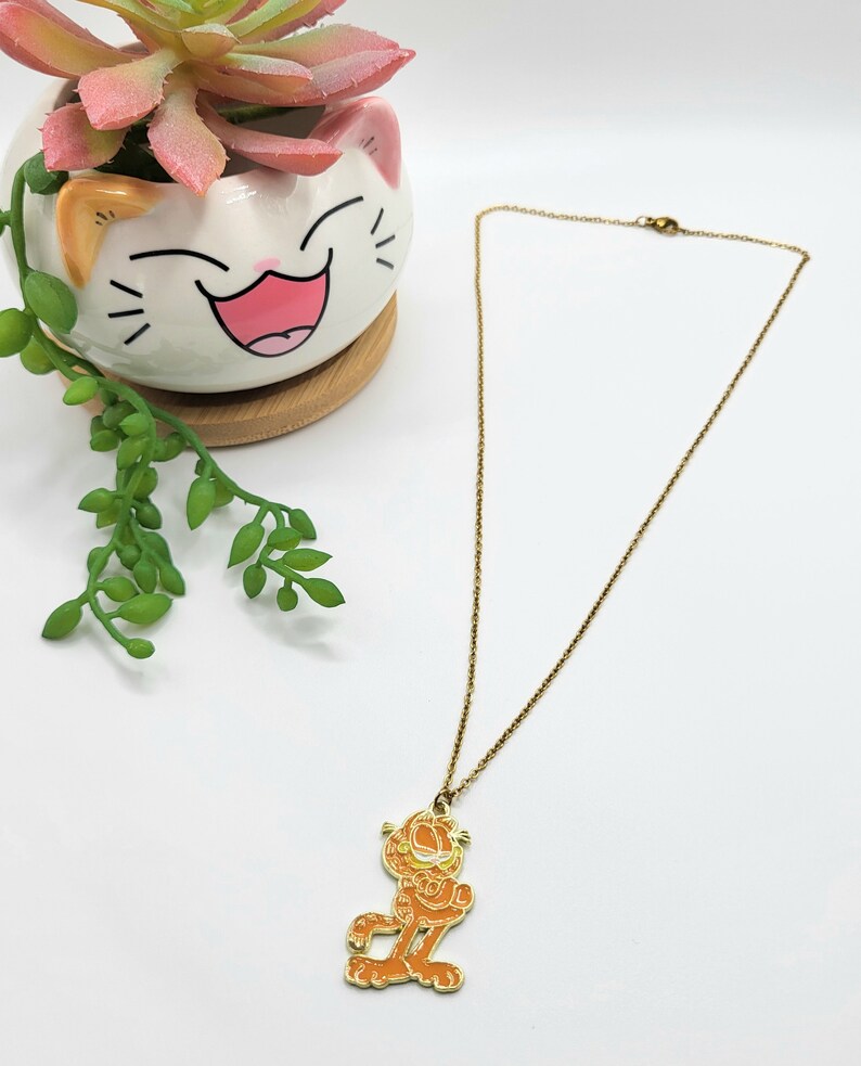 Garfield and Odie Gold Stainless Steel Necklace Hypoallergenic - Etsy