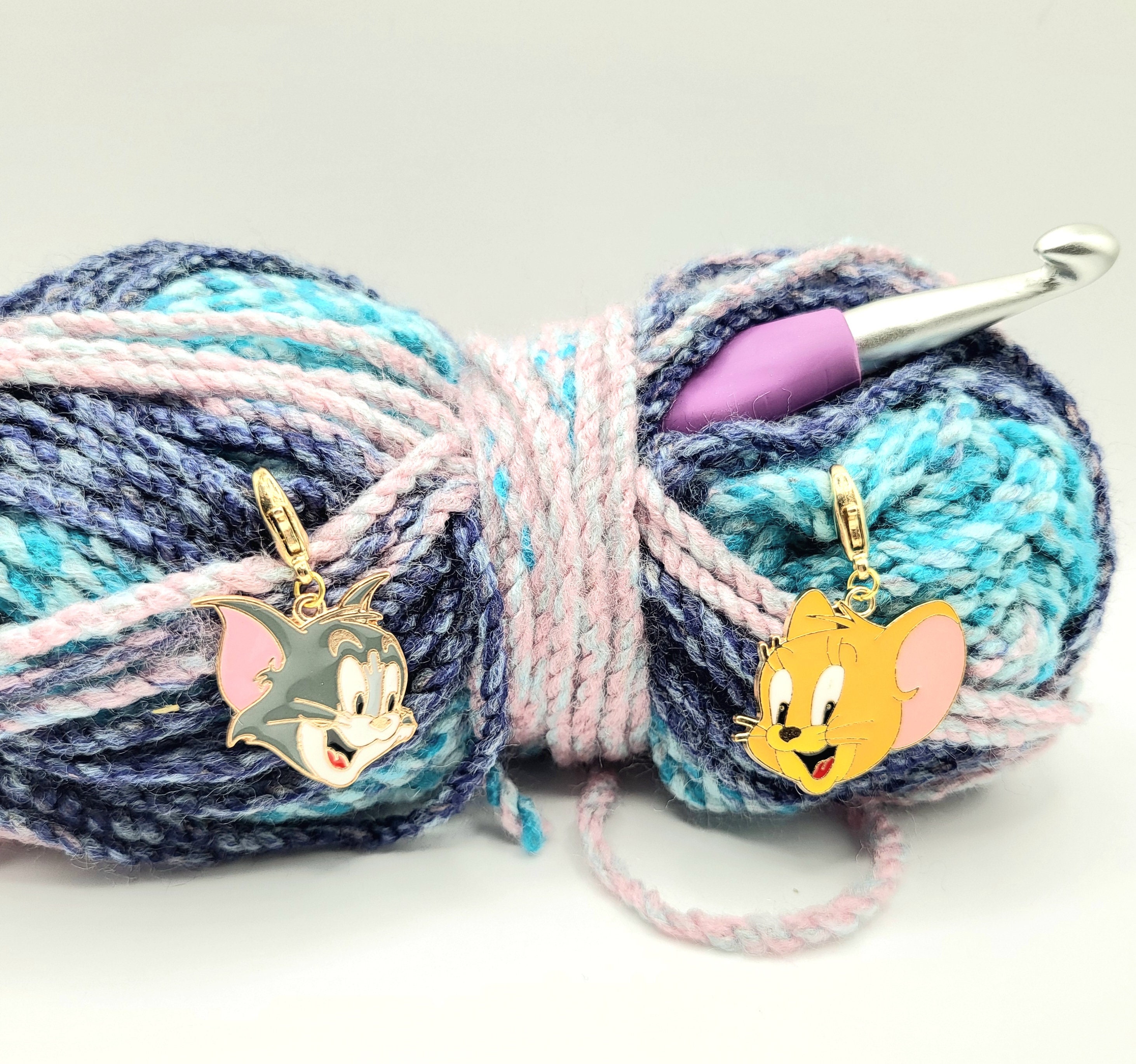 Tom and Jerry Stitch Markers Set of 2 Keychain Charm - Etsy