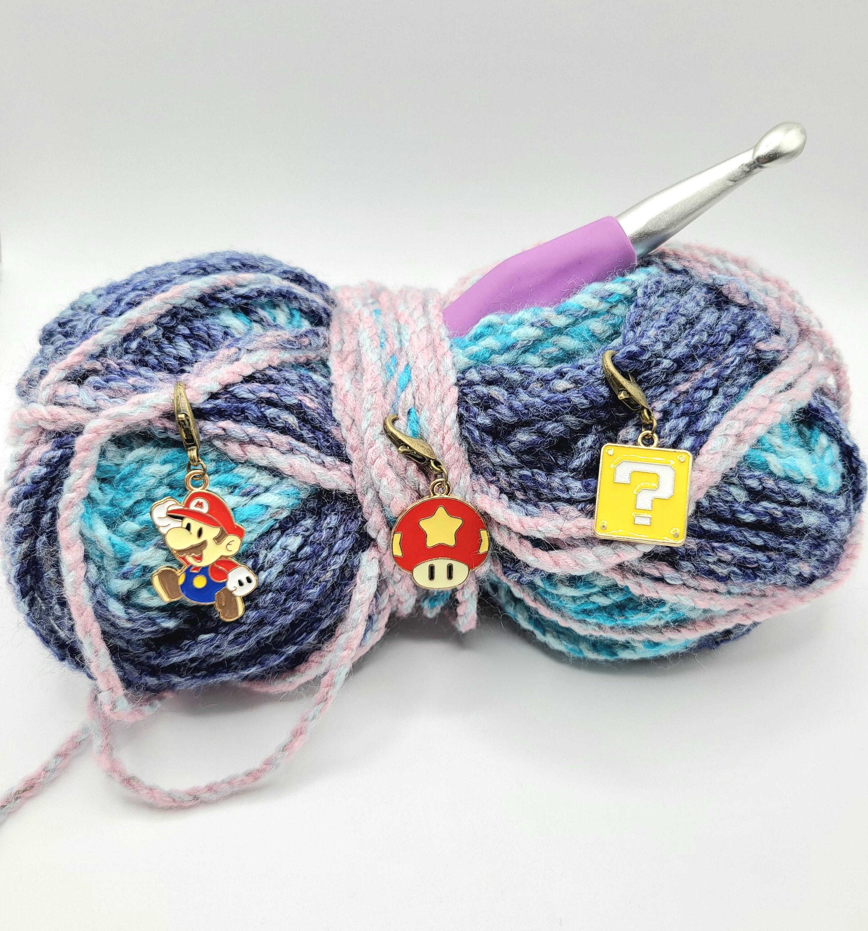 Super Mario Inspired Stitch Markers Set of 3 - Etsy