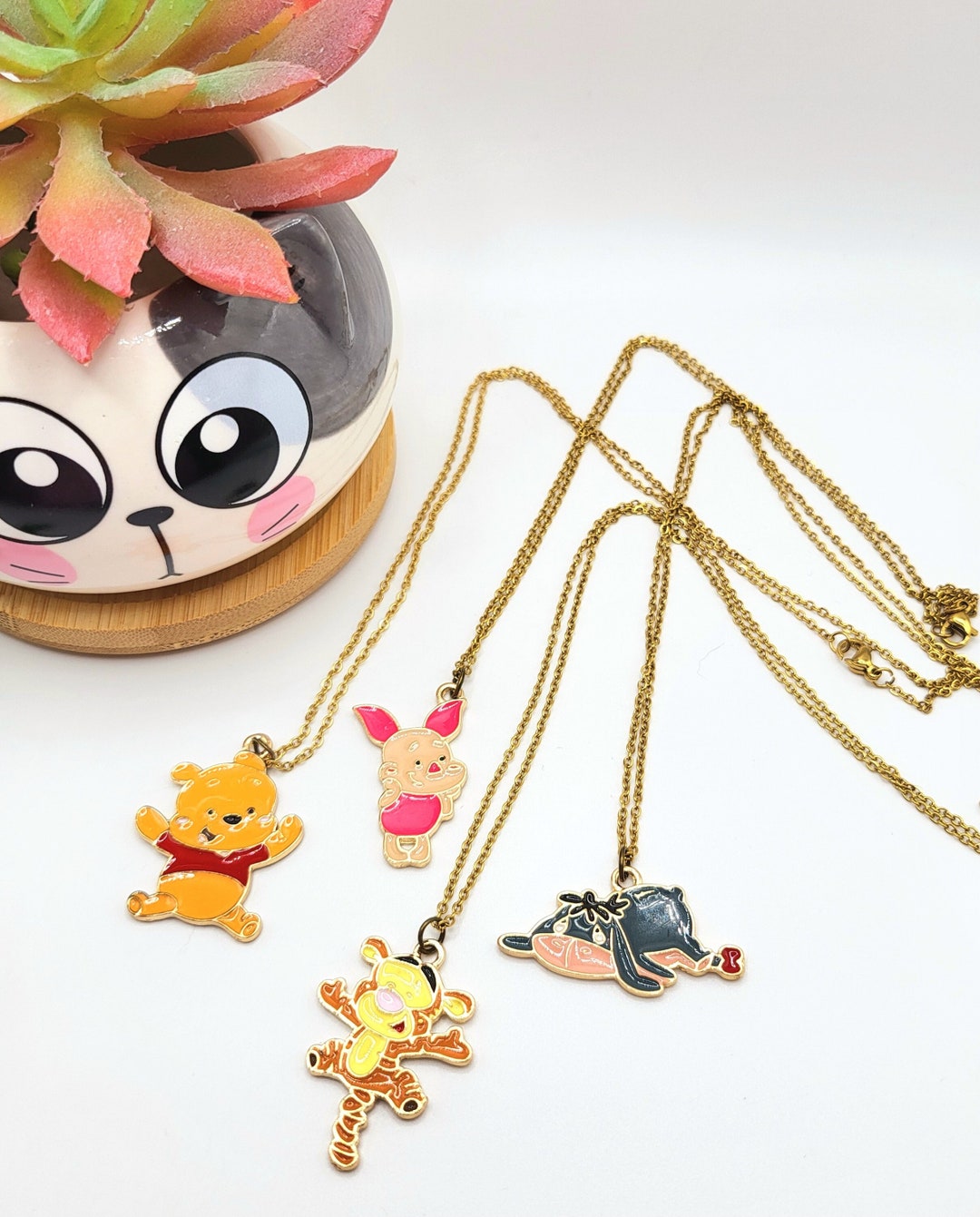Winnie the Pooh & Friends Gold Stainless Steel Necklace ...