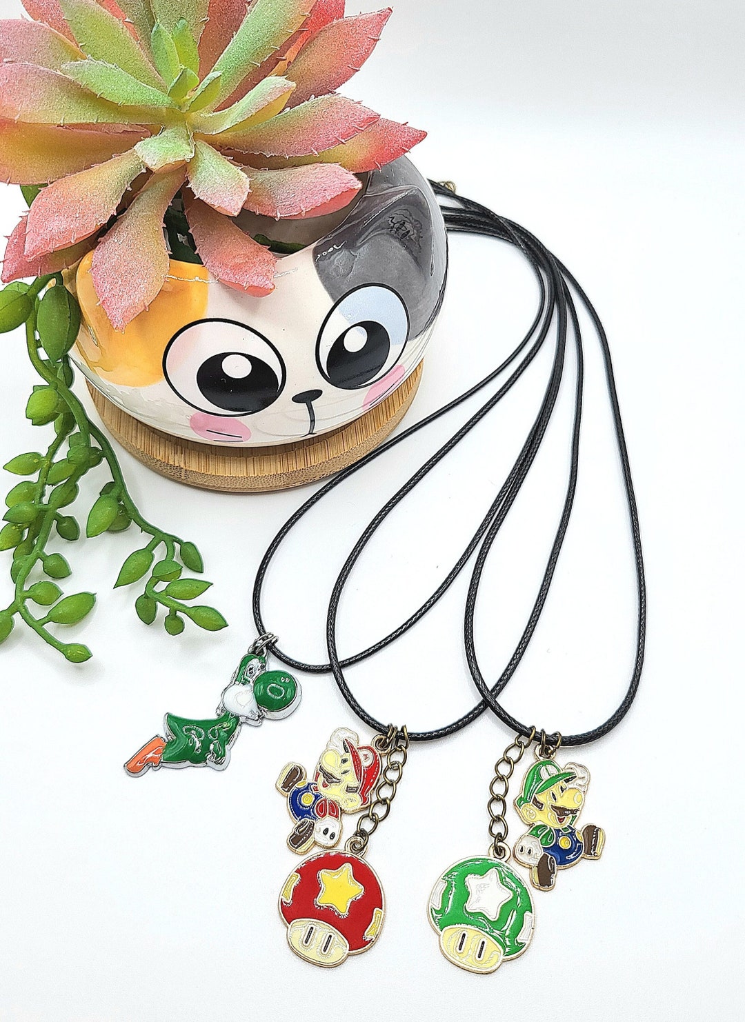 Super Mario Brothers Themed Necklace - Cotton Cord - Etsy