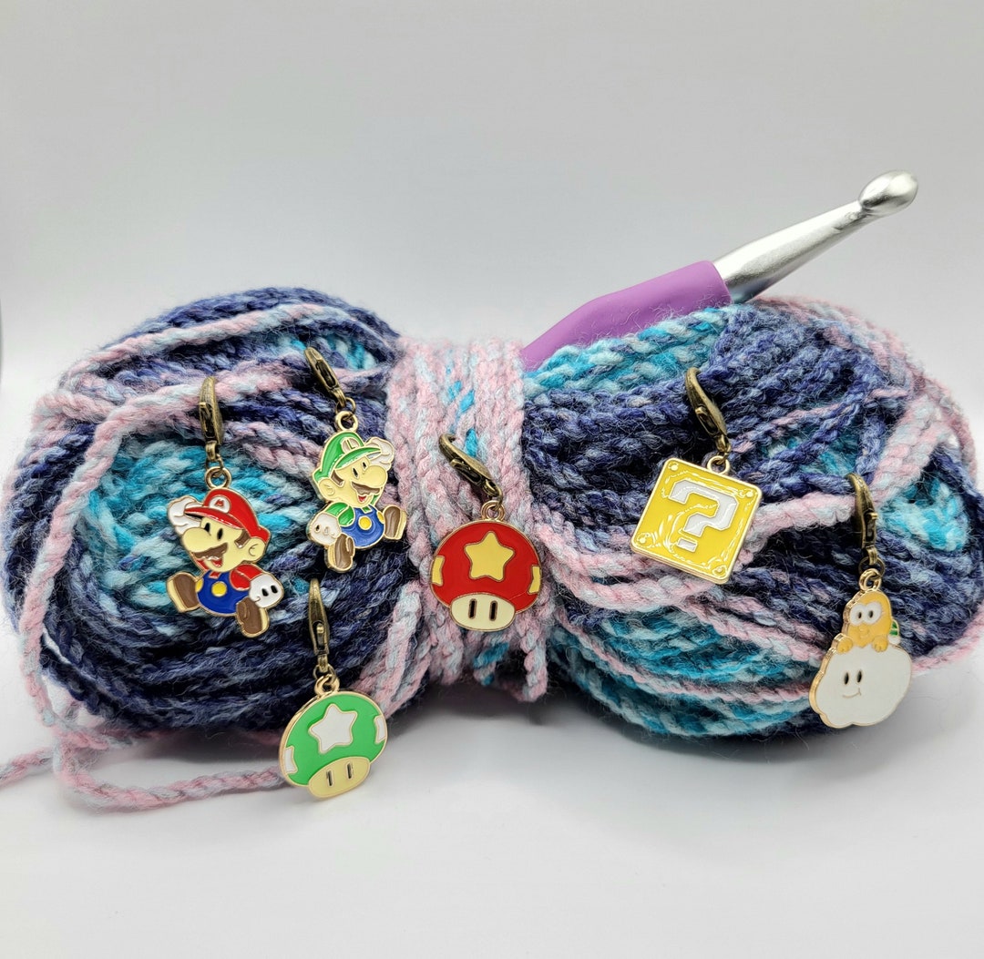 Super Mario Inspired Stitch Markers Set of 3 - Etsy
