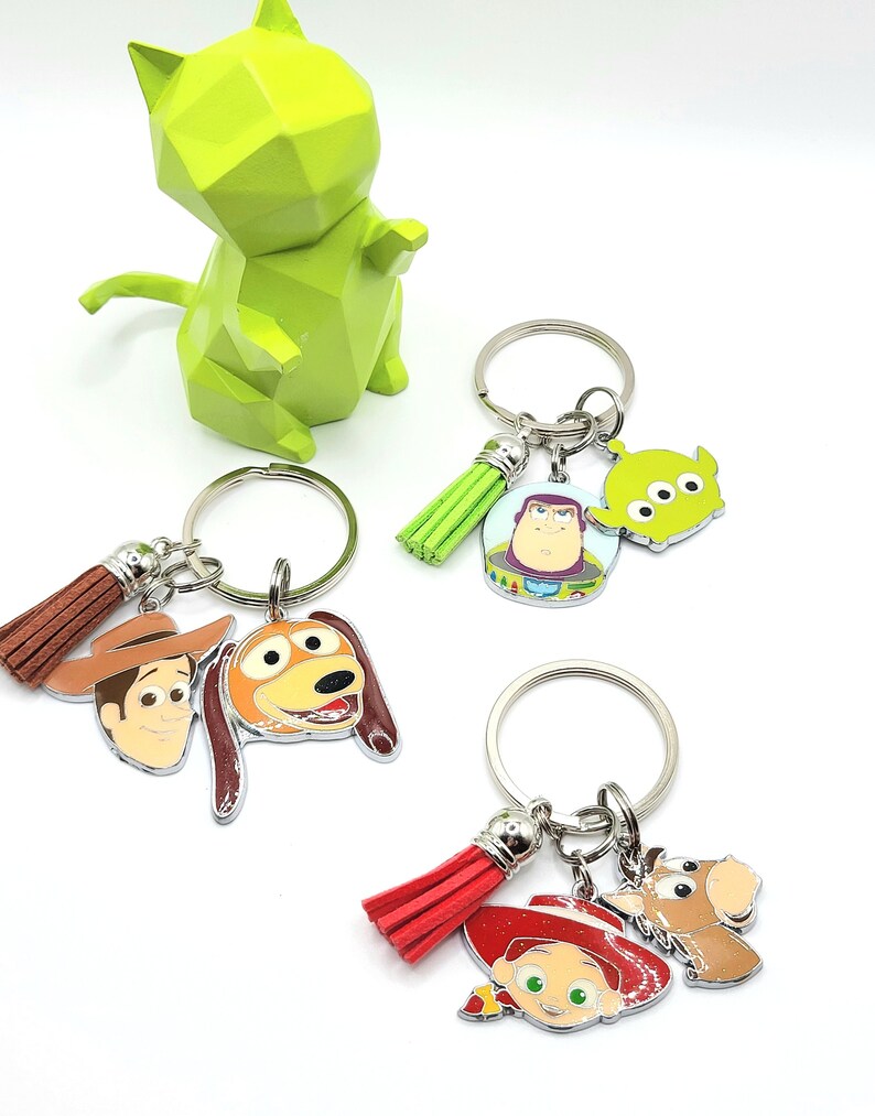 Toy Story Double Character Enamel Keychain With Tassel Purse Accessory ...