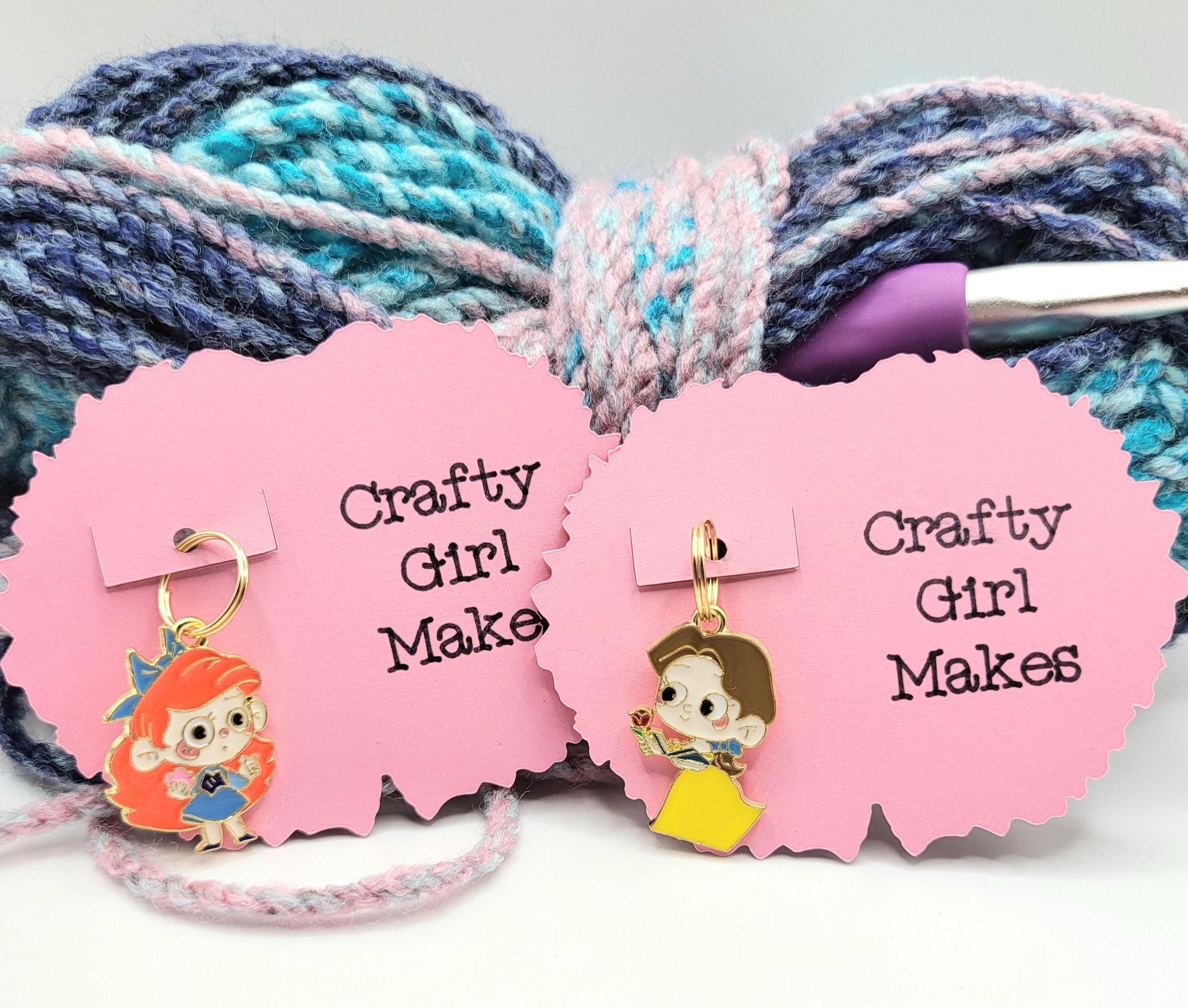 Young Disney Princesses Stitch Marker Keychain Charm - Etsy