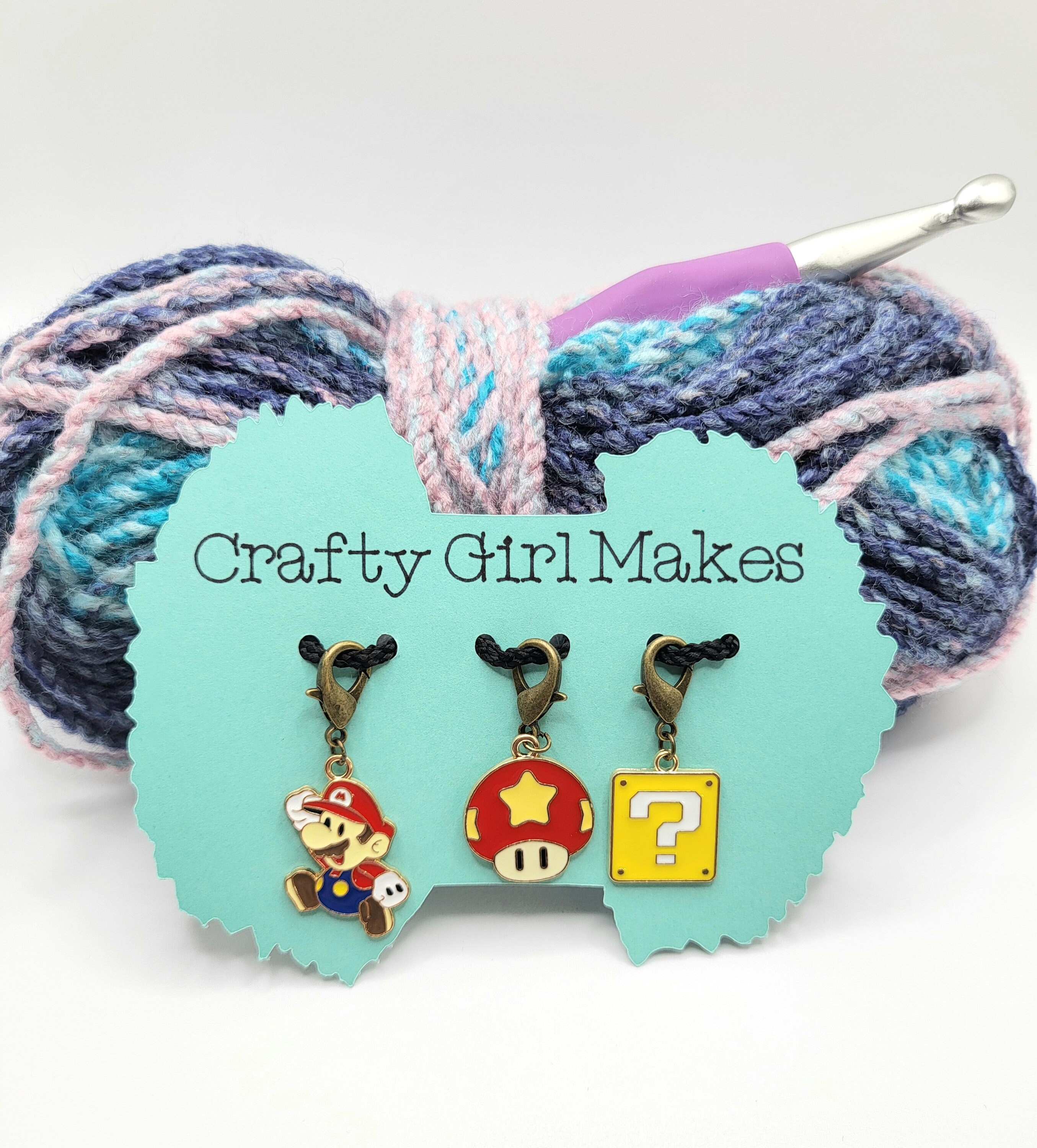 Super Mario Inspired Stitch Markers Set of 3 - Etsy