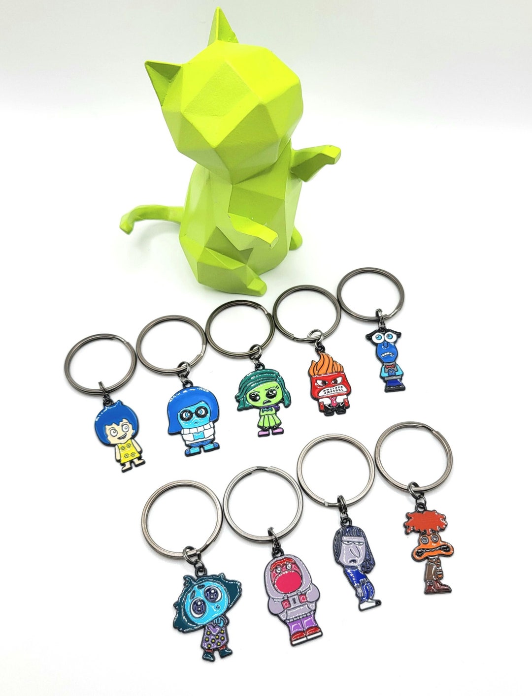 Emotions Keychain Inside Out Joy, Sadness, Disgust, Anger, Fear, Ennui ...