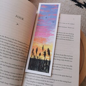 Sunset Gouache Bookmark Art Print of Hand Painted Bookmark - Etsy