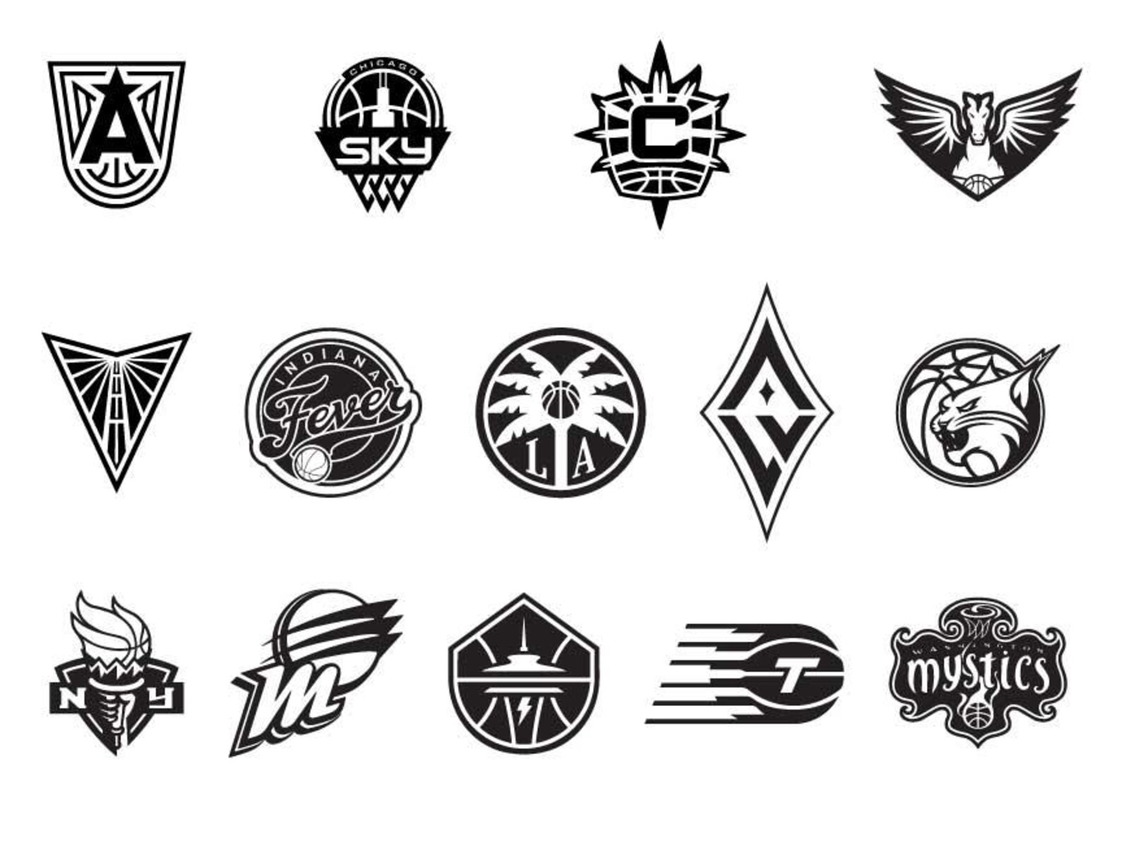 WNBA Team Logos - Etsy