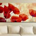 Extra Large Wall Art, Red Flower Painting, Huge Painting, Large Canvas ...