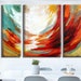 Modern Office Painting, Set of 3 Abstract Oil Paintings on Canvas ...