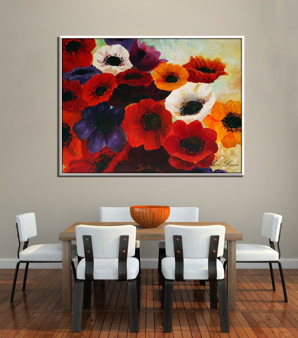 Wall Art Canvas Colorful Floral Art Colorful Art Print - Etsy