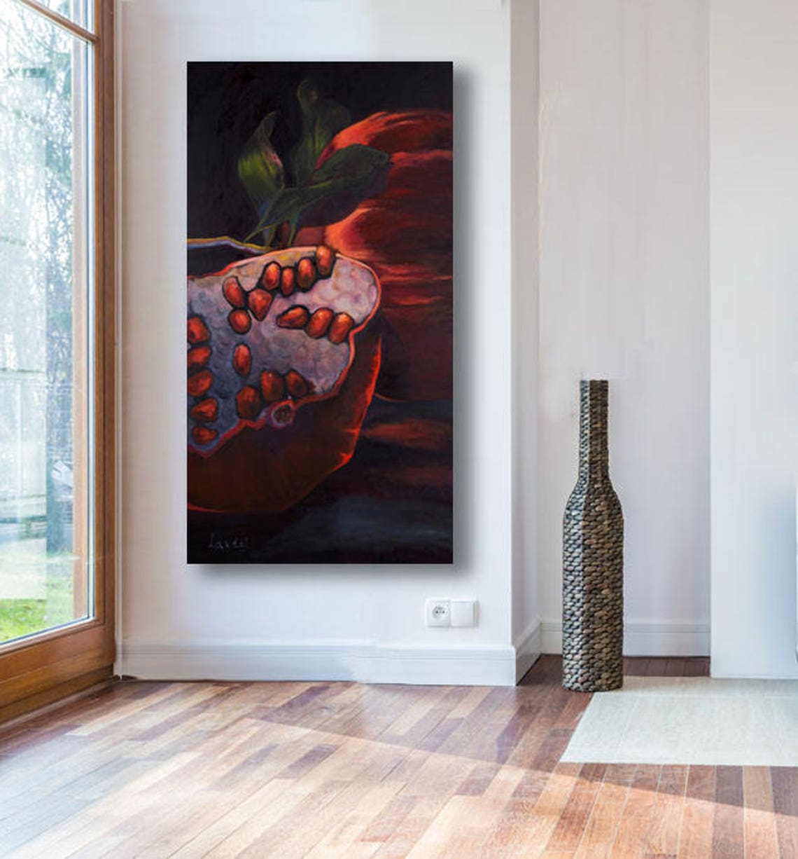 Large Vertical Still Life Art for Living Room, Fruit Art, Tall ...