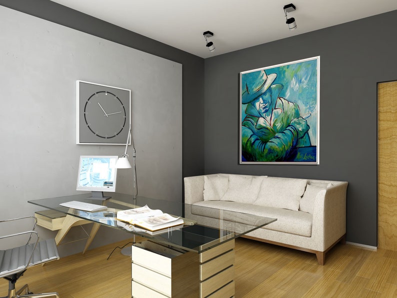 Large Wall Art, Man Wall Art, Figure Art, Living Room Wall Art ...