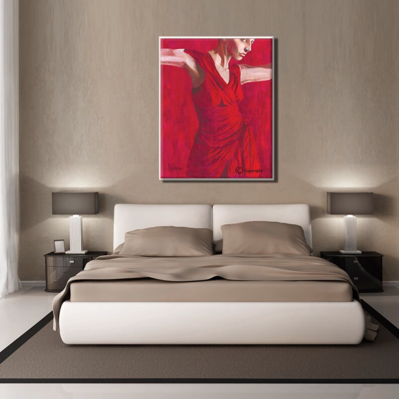 Wall Canvas Art Fine Art Prints Red Wall Art Red Wall | Etsy