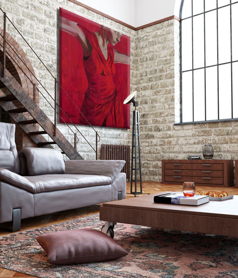 Wall Canvas Art Fine Art Prints Red Wall Art Red Wall | Etsy