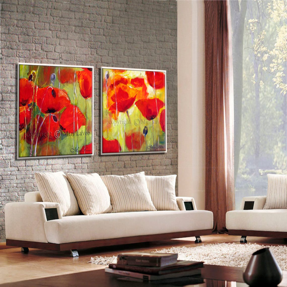 Colorful Painting Wall Art Set Colorful Wall Art Vivid Art | Etsy