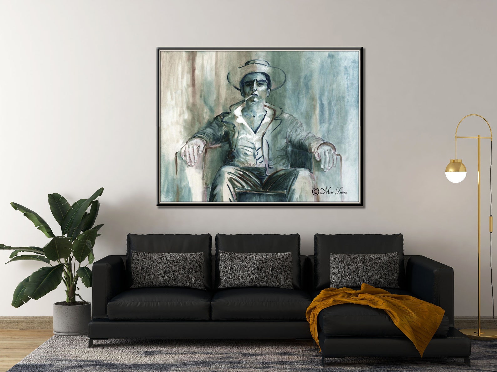 Extra Large Masculine Figure Wall Art, Contemporary Art Print ...