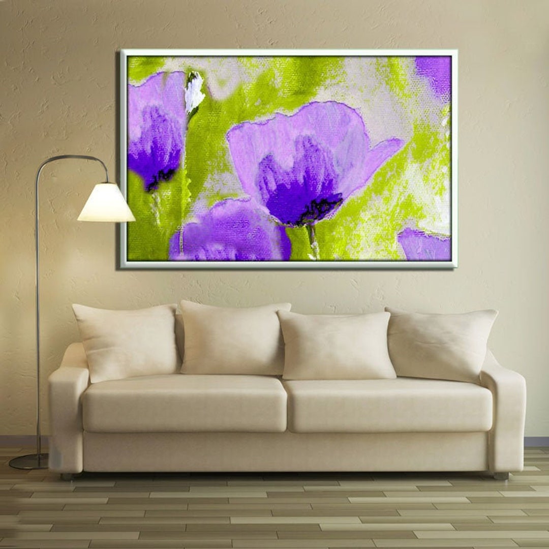Flower Wall Decor, Canvas Wall Art, Large Art Print, Nature Wall Art ...