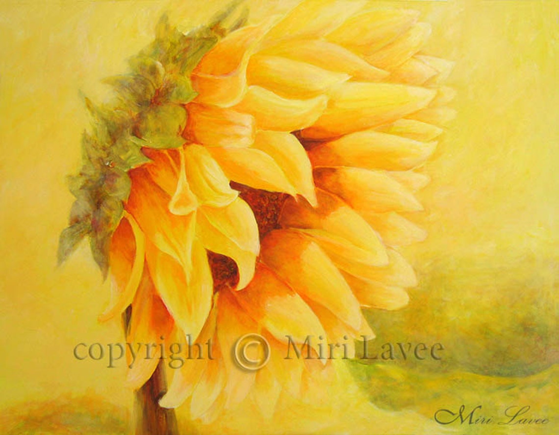 Sunflower Art Print Large Canvas Art Bedroom Wall Art - Etsy