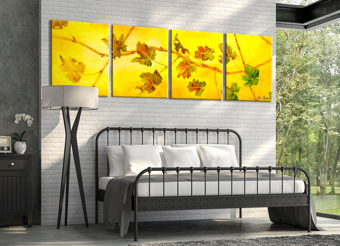Split Wall Art Art Set of 4 Canvas Paintings Extra Large - Etsy