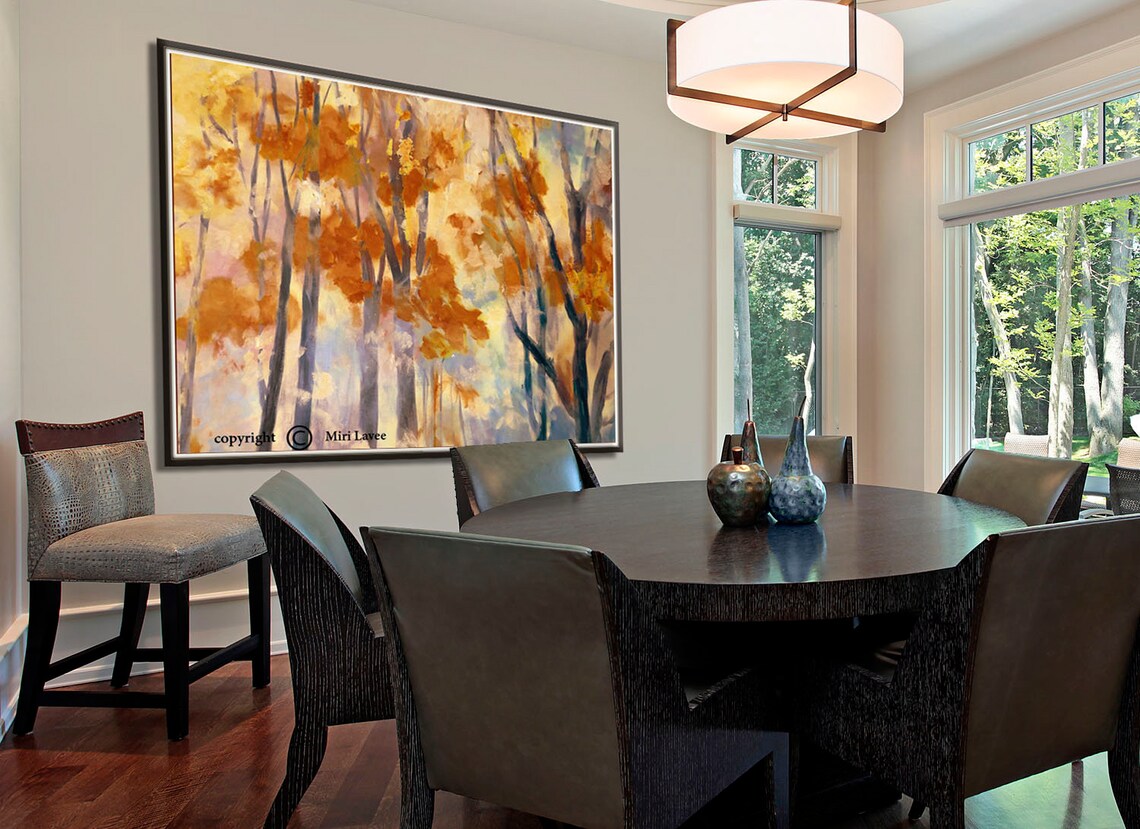 Large Landscape Wall Art Autumn Painting Print Fall Trees - Etsy