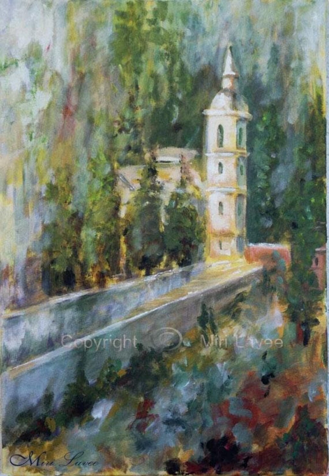 The Church of Visitation, Christian Wall Art, Original Painting, Living ...