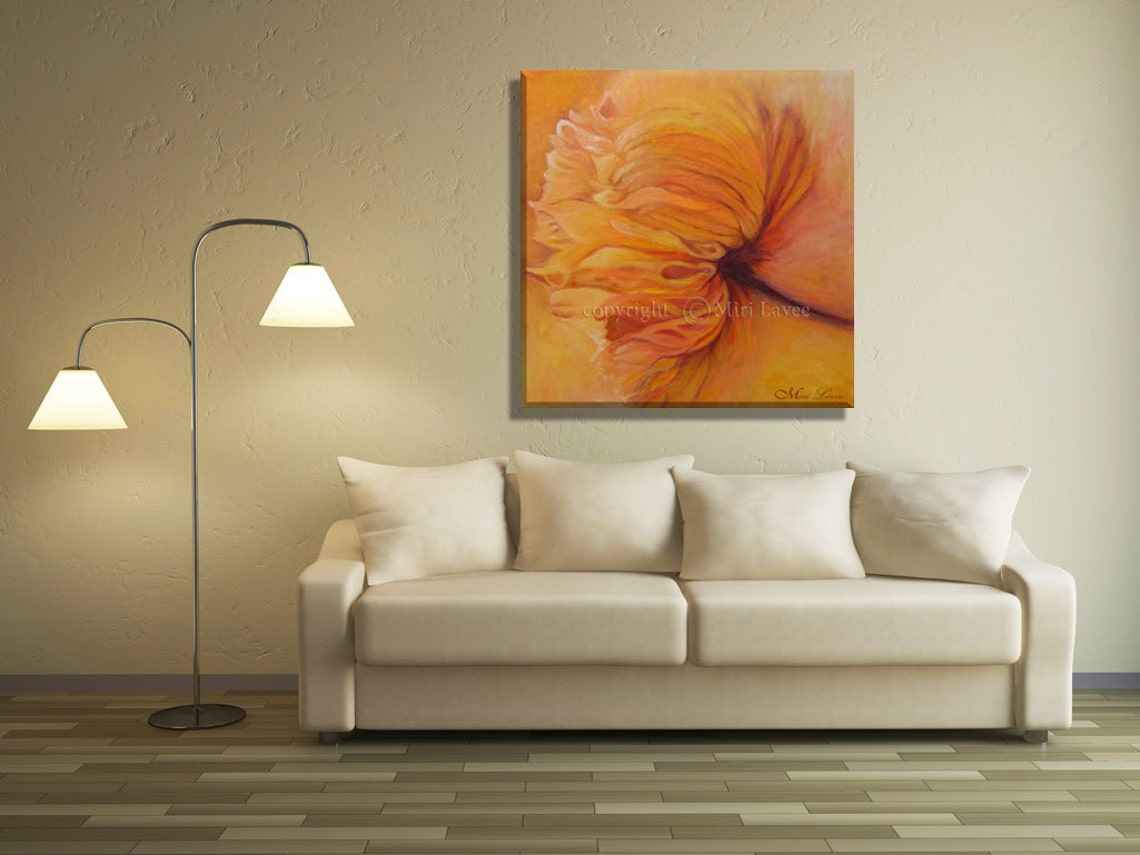 Large Flower Art Floral Wall Art Living Room Art Floral Art | Etsy