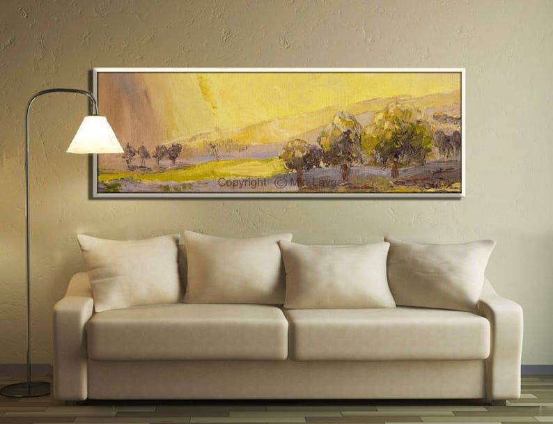 Landscape Painting, Large Horizontal Wall Art, Oil Painting for Bedroom ...