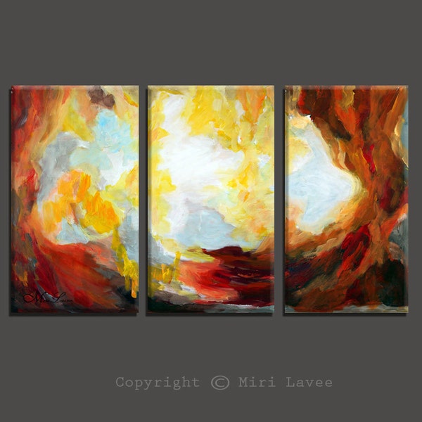 Acrylic 3 Piece Abstract Paintings - Etsy