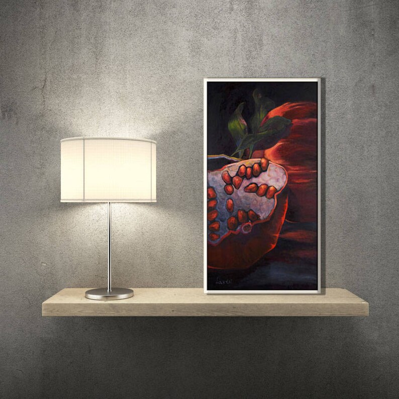 Large Vertical Still Life Art for Living Room, Fruit Art, Tall ...