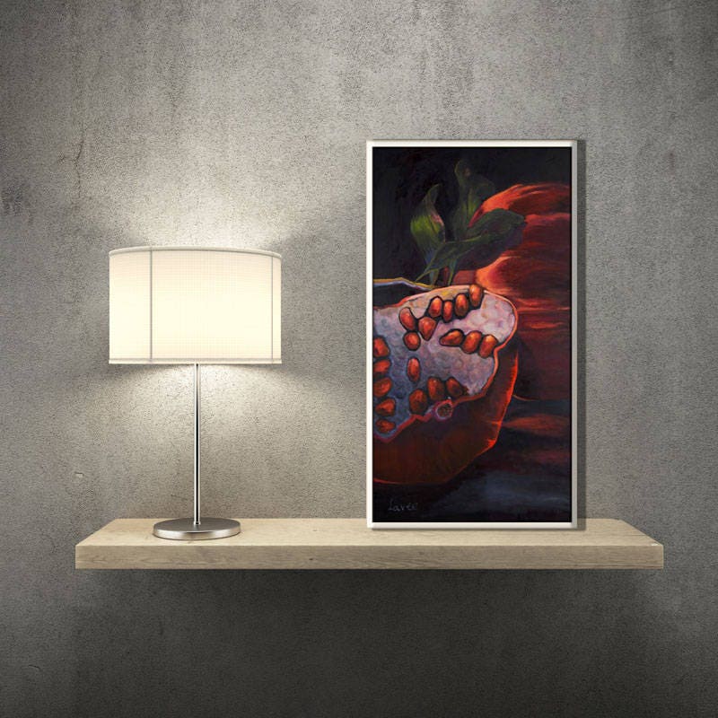 Large Vertical Still Life Art for Living Room Fruit Art Tall - Etsy