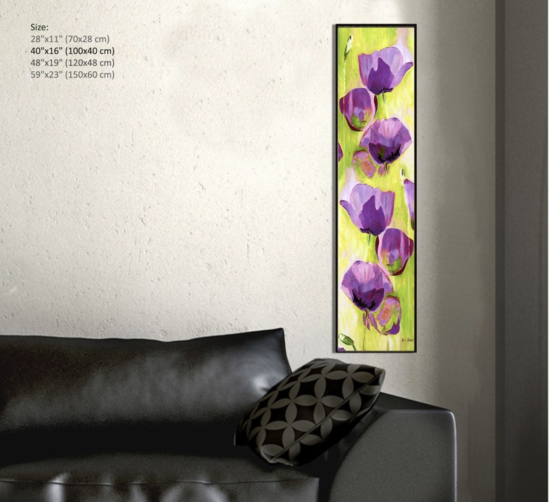 Long Narrow Wall Art, Long Vertical Wall Art, Vrtical Narrow Art ...