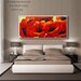 Large Wall Art, Extra Large Wall Art, Red Floral Canvas Art, Red ...