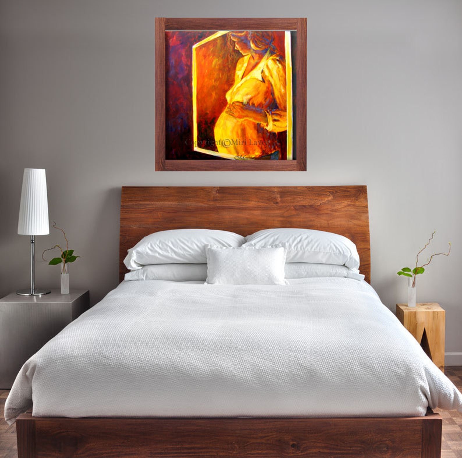 Pregnant Woman Painting, Mother Painting, Original Pregnancy Painting ...