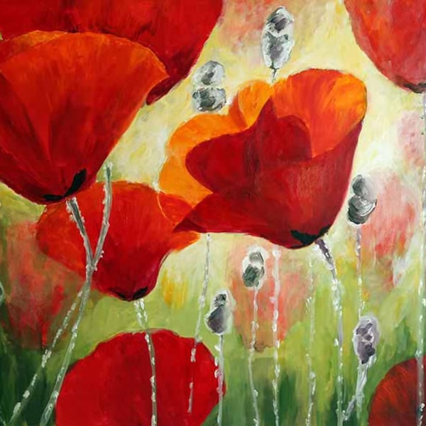 Abstract Poppy - Etsy