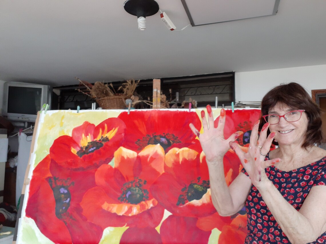 Flower Painting Flower Oil Painting Extra Large Wall Art - Etsy