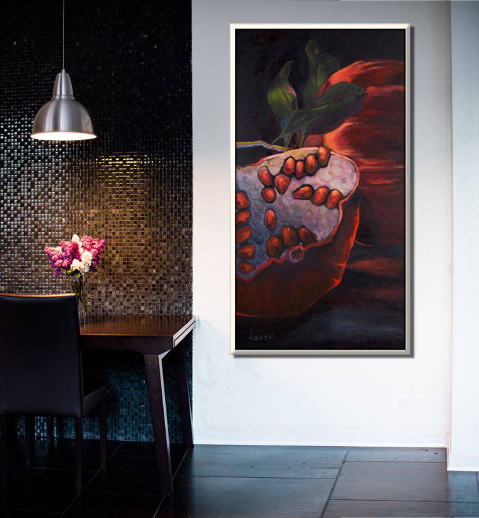 Large Vertical Still Life Art for Living Room, Fruit Art, Tall ...