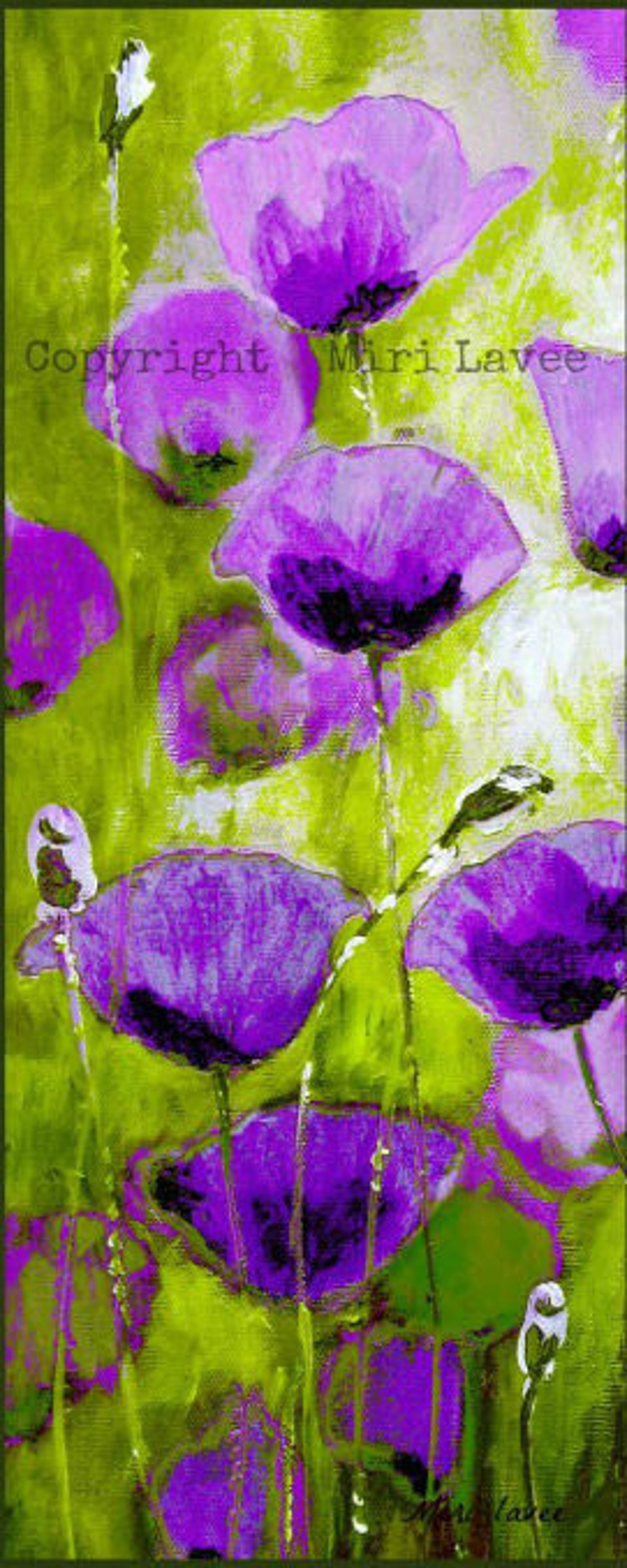 Vertical Wall Art Decorative Art Nature Wall Art Purple Etsy