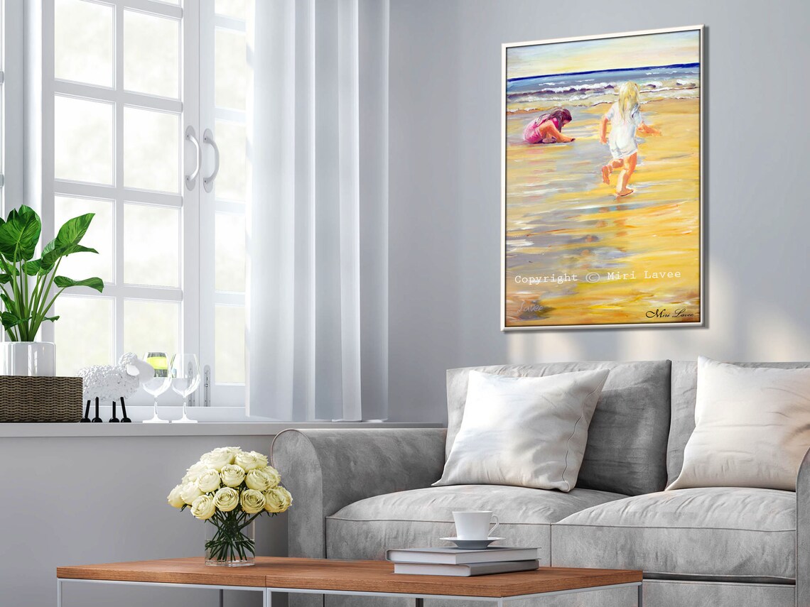 Coastal Painting Large Beach Painting Seascape Painting - Etsy