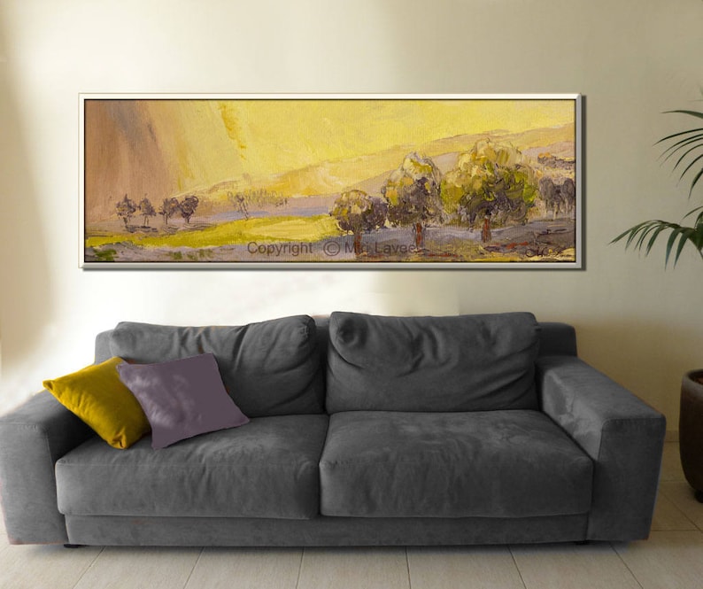 Landscape Painting, Large Horizontal Wall Art, Oil Painting for Bedroom ...