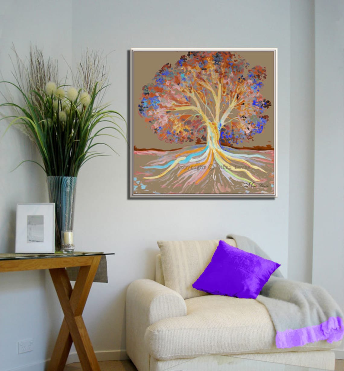 Large Tree Wall Art for Living Room Decor, Landscape Wall Art, Nature ...