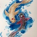 Koi Fish Art. Ink Illustration. Koi Fish Drawing. Japanese Koi. Sea ...
