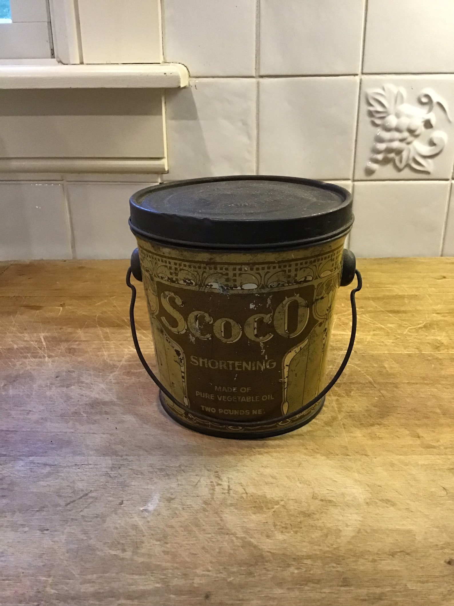Vintage Scoco Shortening 2 Pound Tin Pail With Lid and Swing | Etsy